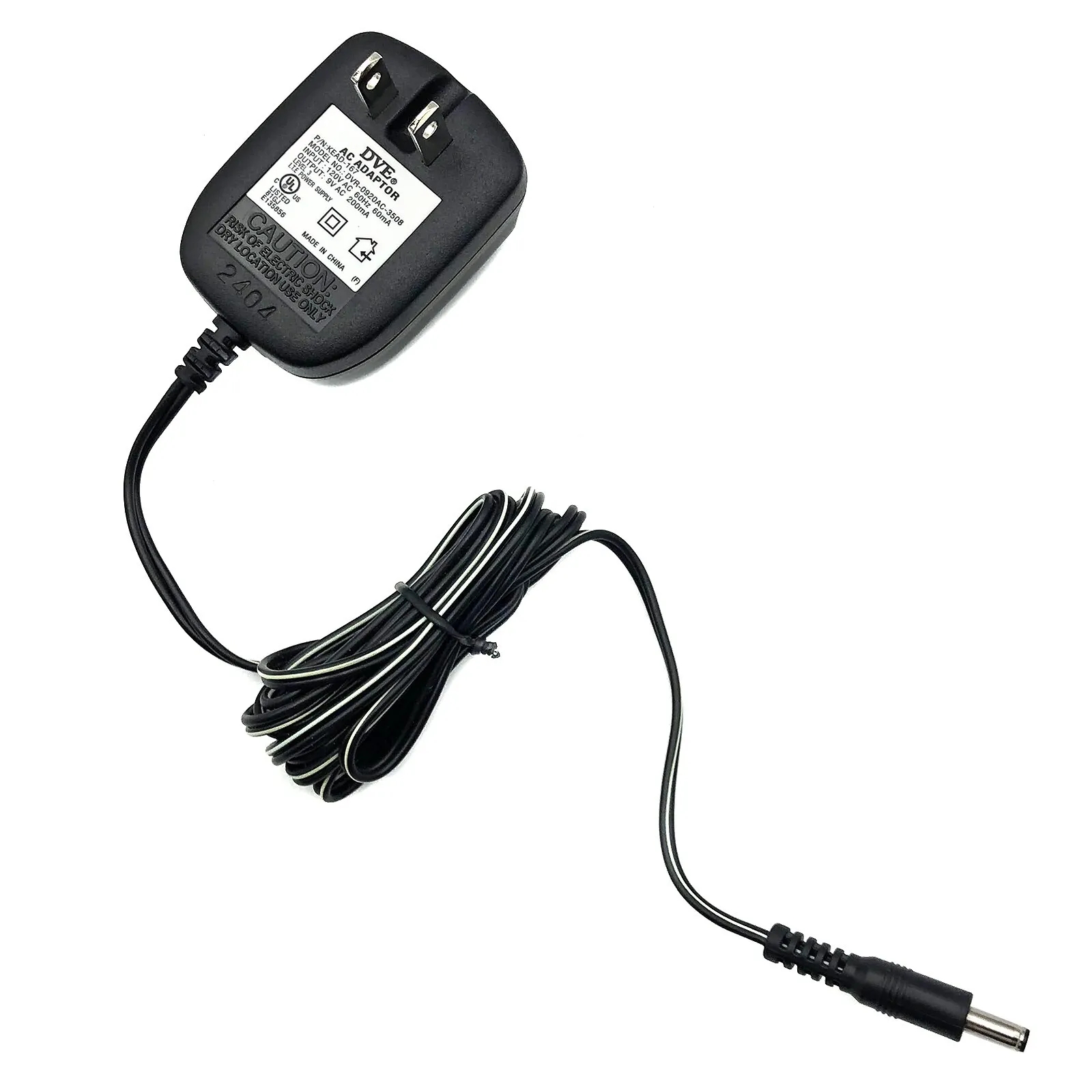 *Brand NEW*Genuine 9V 0.2A 1.8W DVE AC Wall Adaptor Model DVR-0920AC ...